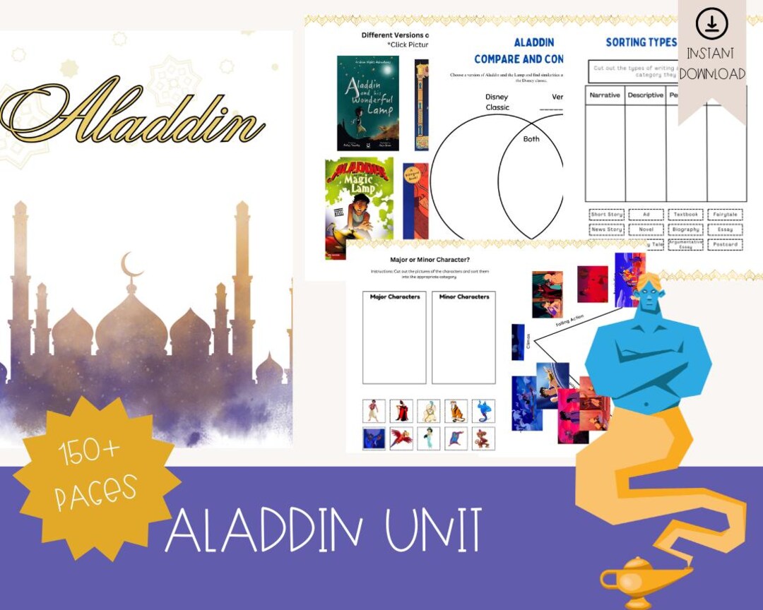 Aladdin Unit Study for Kids | Printable Lessons, Activities, Story ...