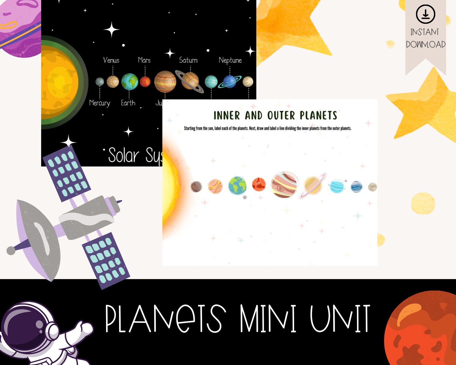 Planets Mini Unit: Solar System Exploration, Space Science Curriculum ...