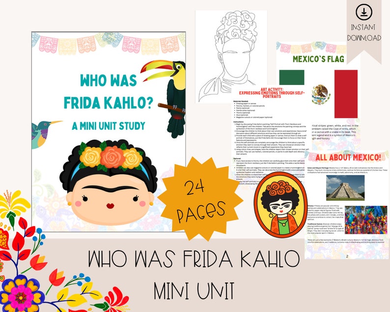 Frida Kahlo Mini Unit: Explore Art, Life, and Legacy Artist Study ...