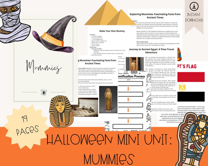 Mummies : Mini Halloween Unit, Ancient Civilizations, Mummy, Halloween ...