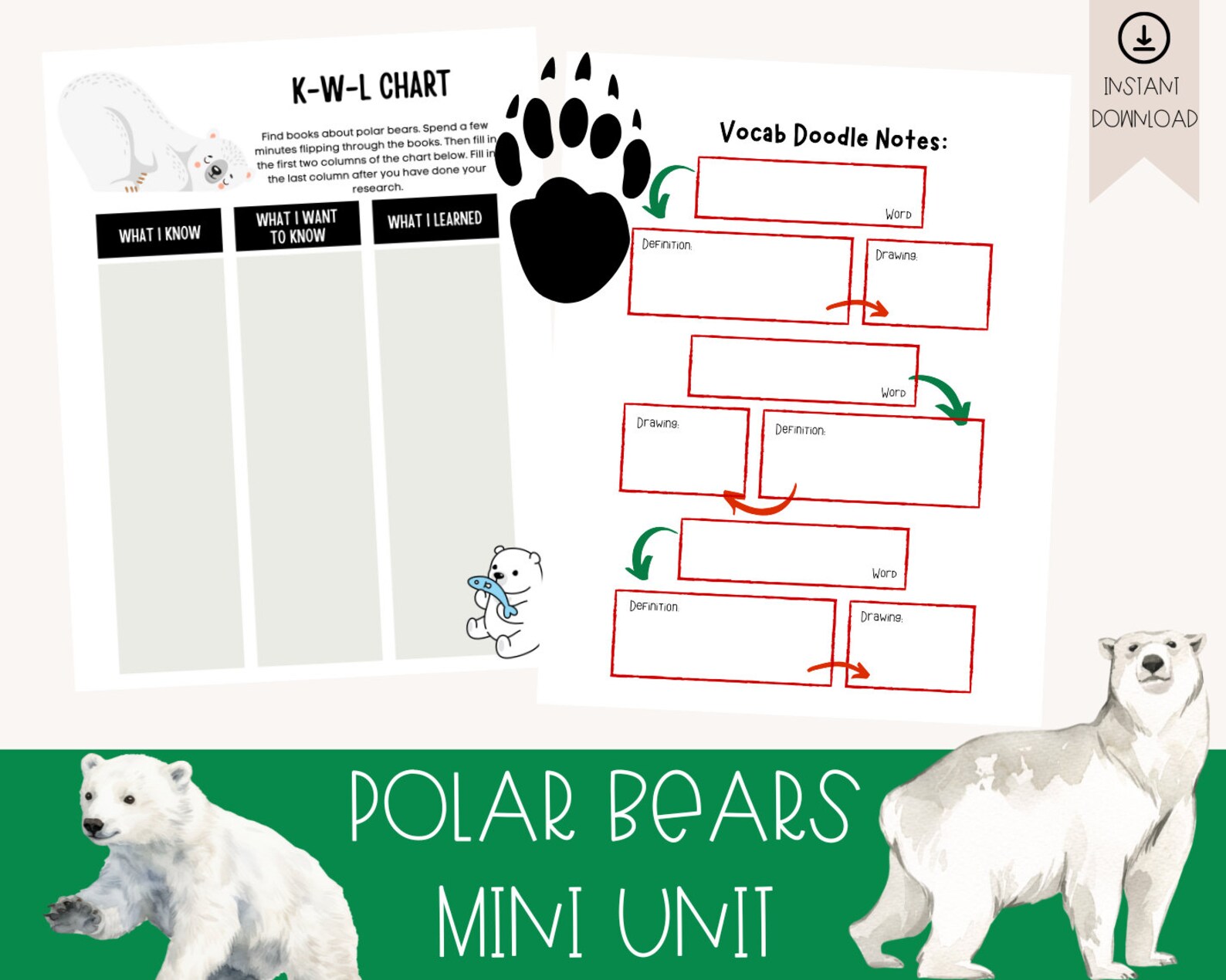 Polar Bear Unit: Christmas Unit, Winter, Homeschool Curriculum ...