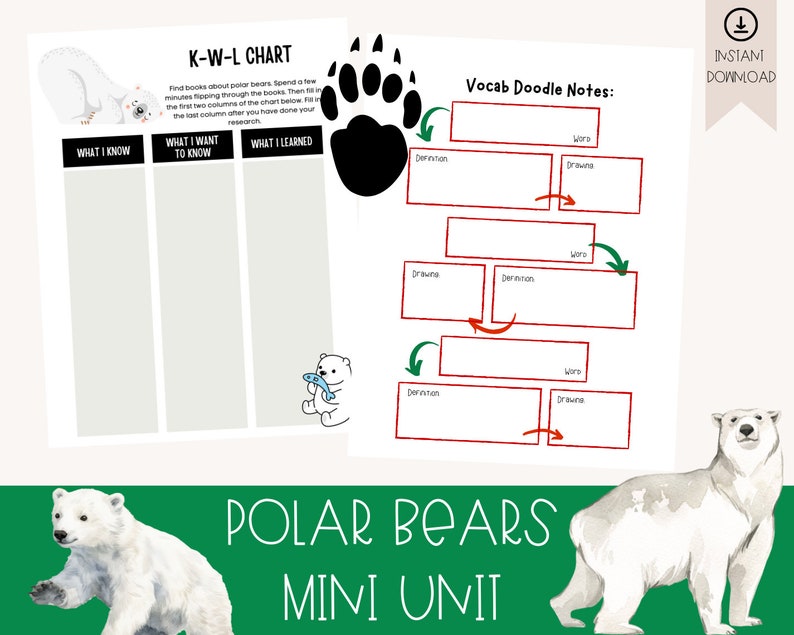 Polar Bear Unit: Christmas Unit, Winter, Homeschool Curriculum ...