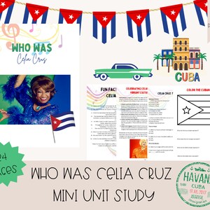 Celia Cruz Mini Unit: Salsa Music, Hispanic Heritage Homeschool ...