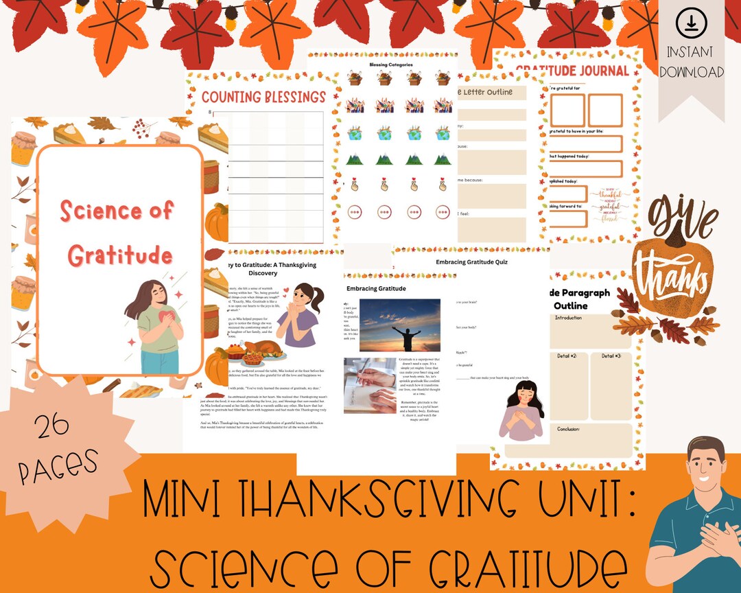 Thanksgiving Lesson: Gratitude, Mindfulness, Gratitude Journal ...