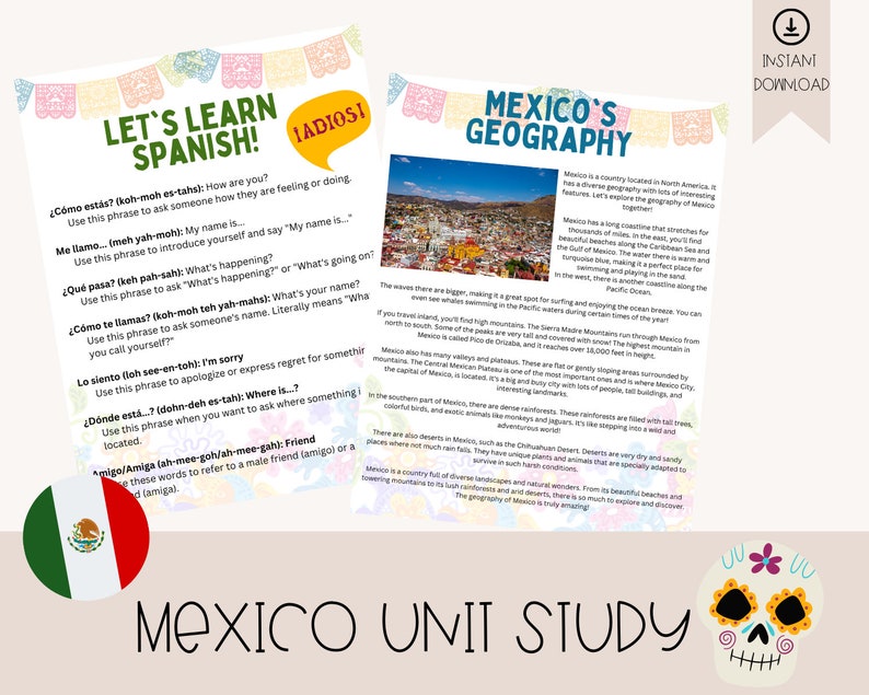 Mexico Unit: Mexico Lesson, Mexico Mexican Culture, History, Geography ...