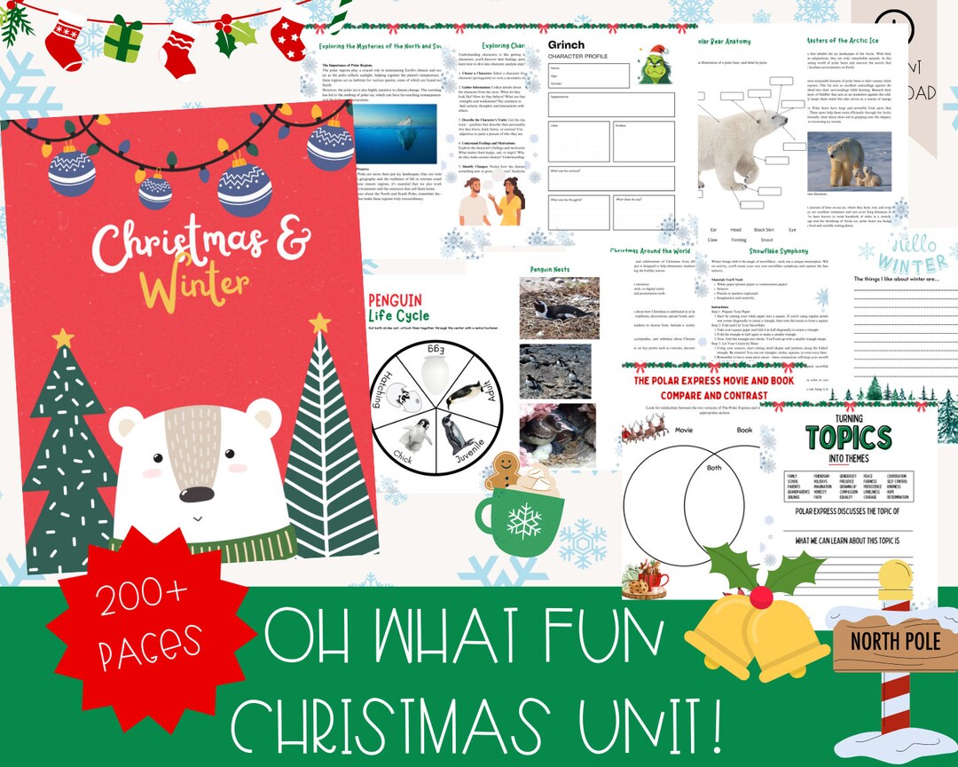 Christmas Unit Study: Winter, Homeschool Curriculum, Educational ...