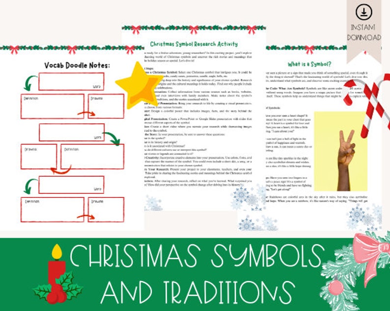 Christmas Symbols Unit: Christmas Unit, Winter, Homeschool Curriculum ...