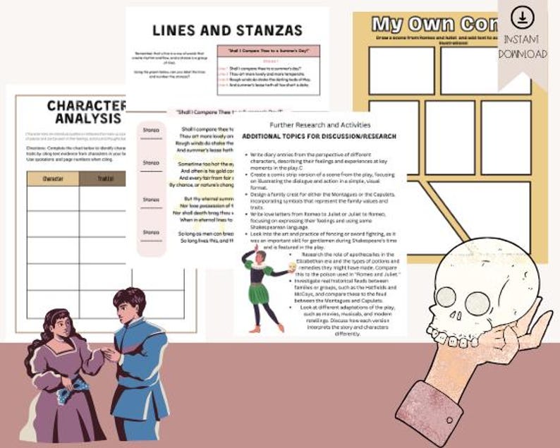 Shakespeare Unit Study for Kids | Printable Lessons, Activities ...