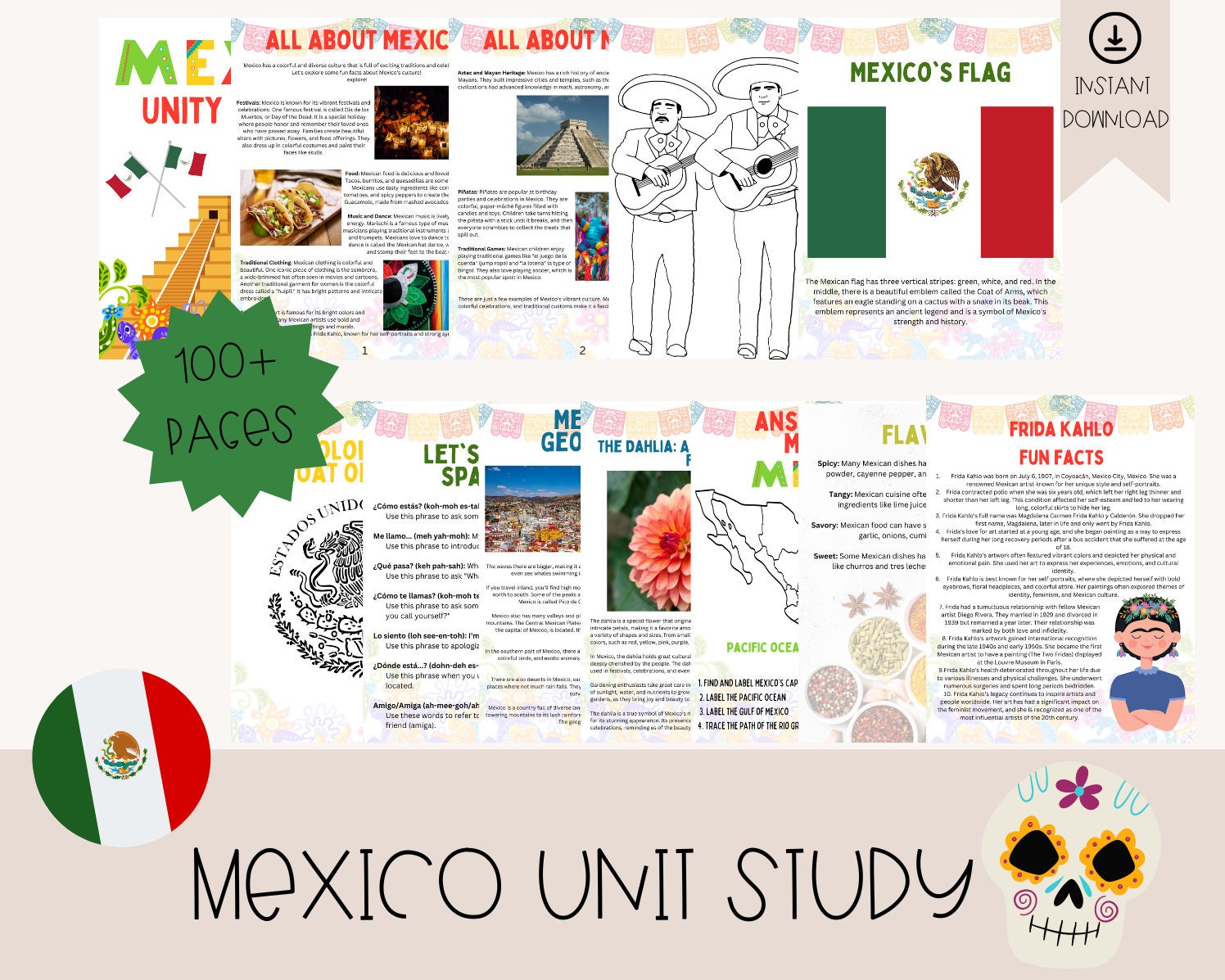 Mexico Unit: Mexico Lesson, Mexico Mexican Culture, History, Geography ...
