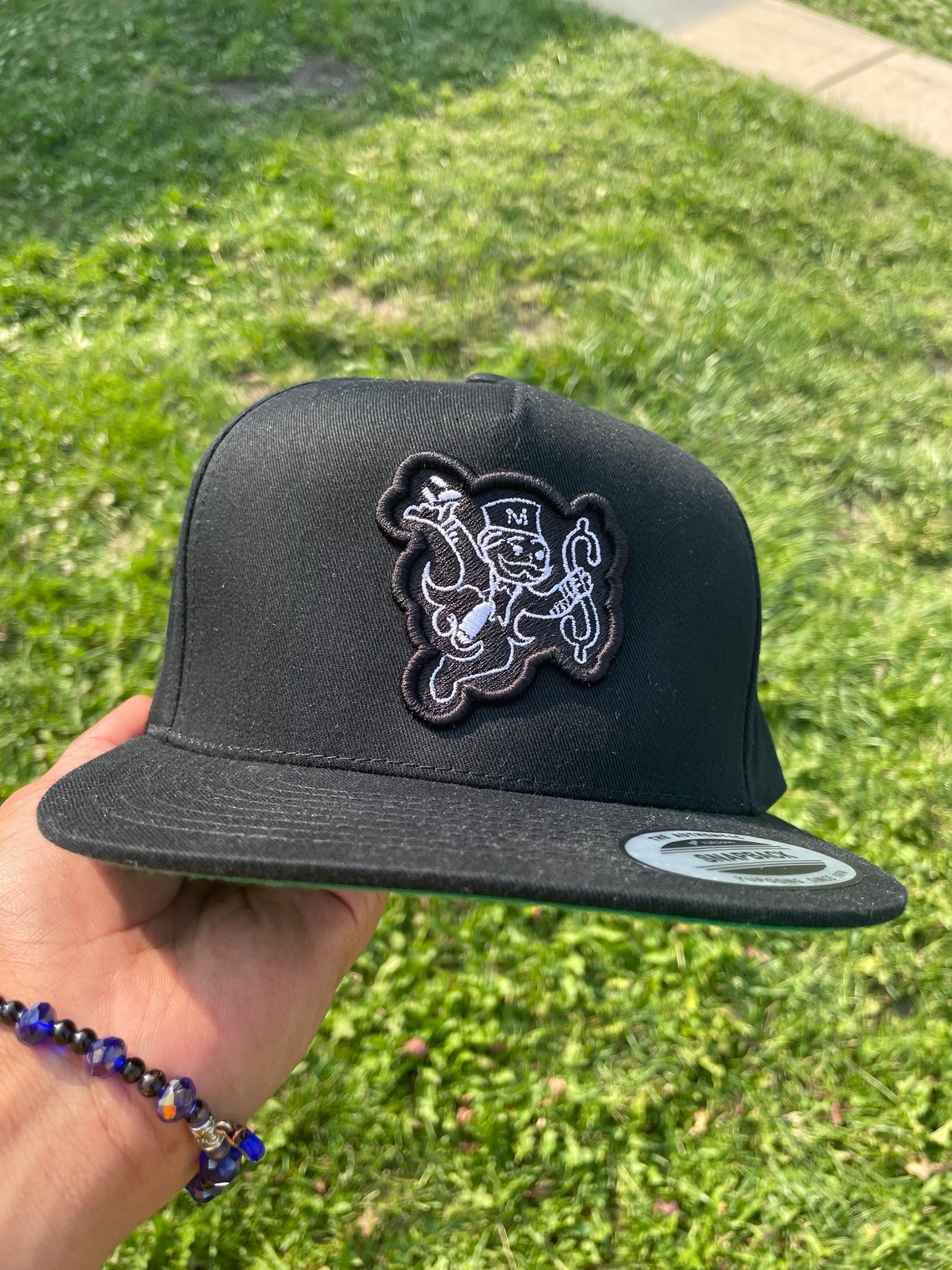 Money Edition Monopoly Jumping Hat Cap Flat Brim 3d Embroidery Belico ...