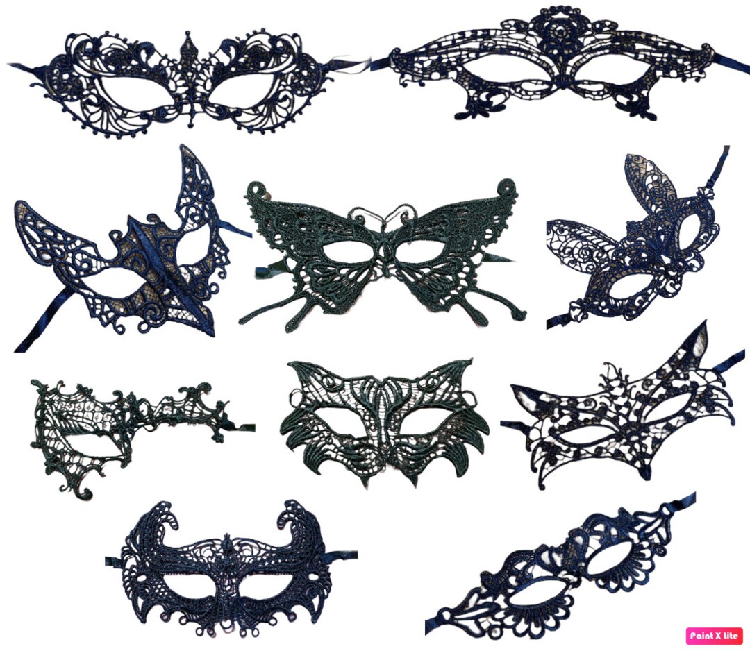 Black Lace Sexy Eye Masks Masquerade Etsy