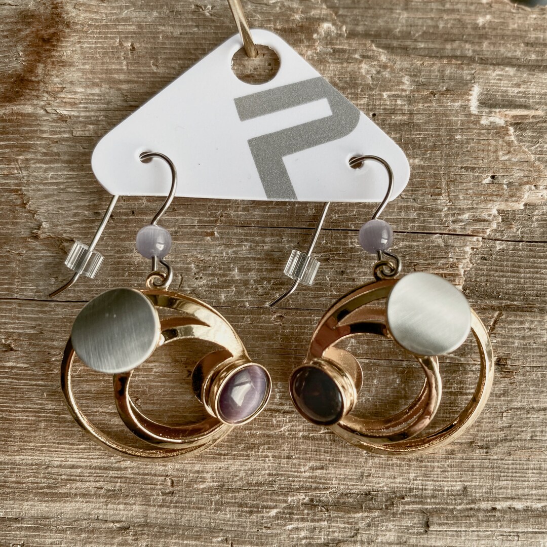 Christophe Poly Jewelry -earrings -plum Circles - Etsy Canada