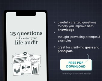 Life Audit Template - Etsy UK