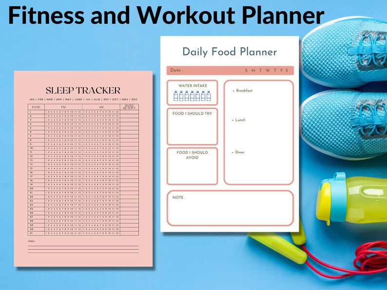 Fitness and Workout Tracker, Printable Fitness Planning Inserts, 2023 ...