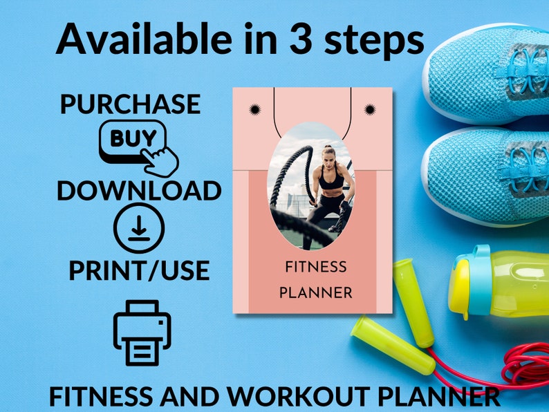 Fitness and Workout Tracker, Printable Fitness Planning Inserts, 2023 ...
