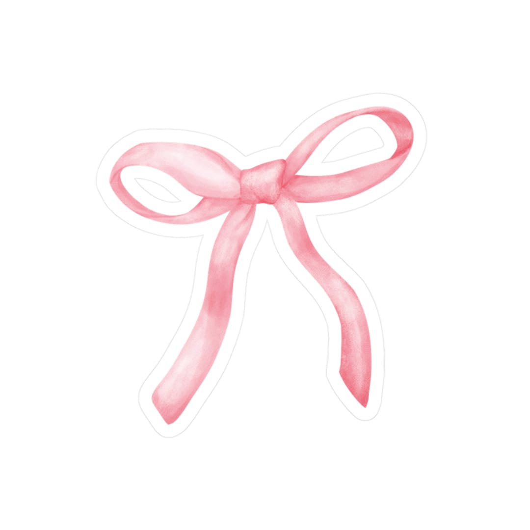 Large Pink Ribbon Sticker, Vinyl Waterproof Sticker, Pink Bowsticker ...