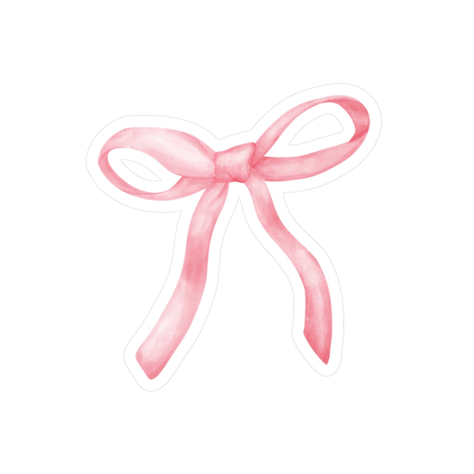 Large Pink Ribbon Sticker, Vinyl Waterproof Sticker, Pink Bowsticker ...