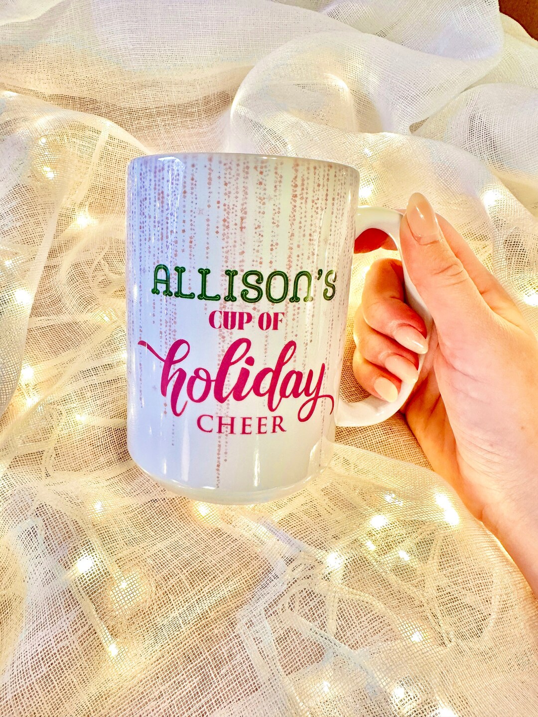 Christmas Mug Personalized Cup of Holiday Cheer Mug Custom - Etsy