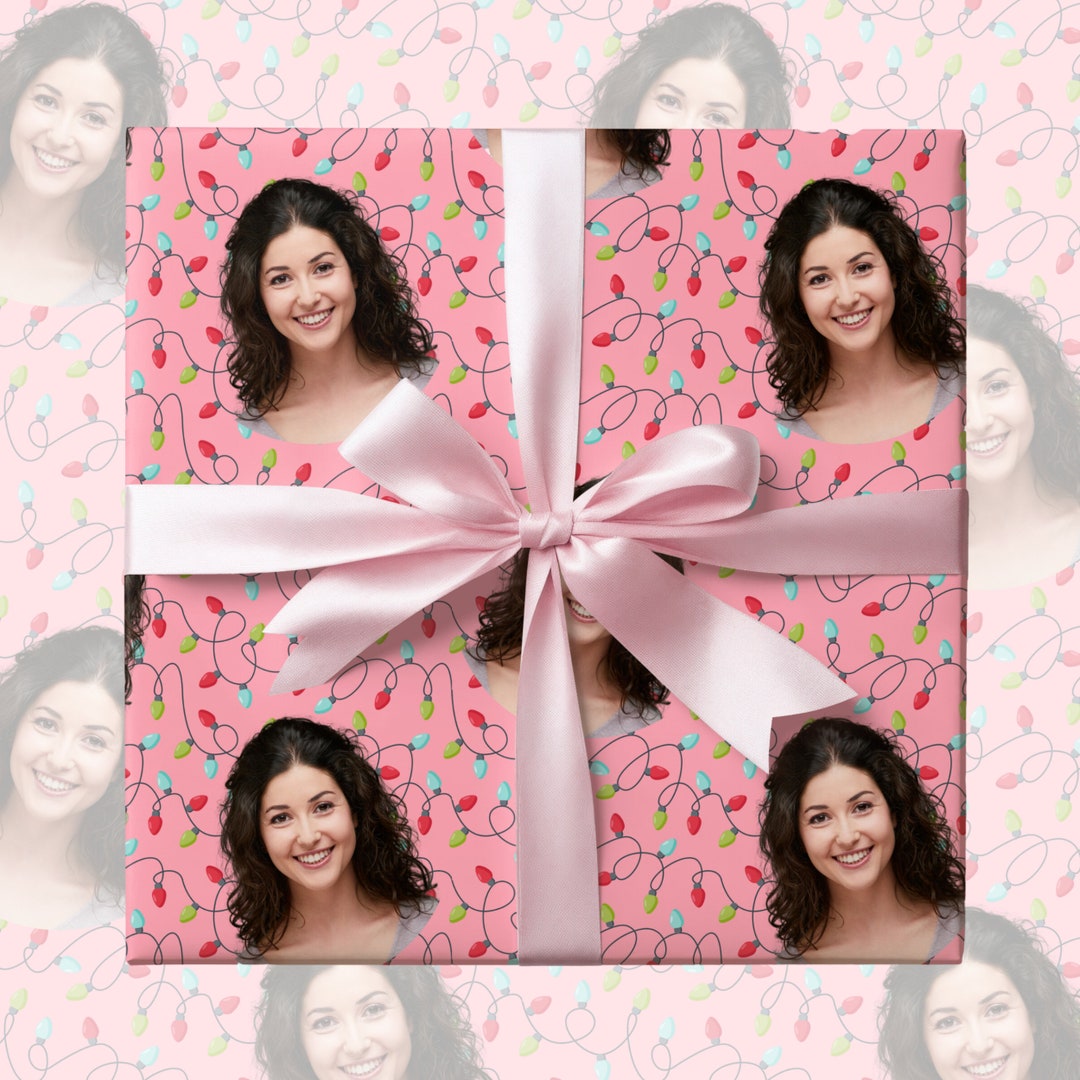 Custom Face Wrapping Paper, Personalized Birthday Party Paper, Baby ...