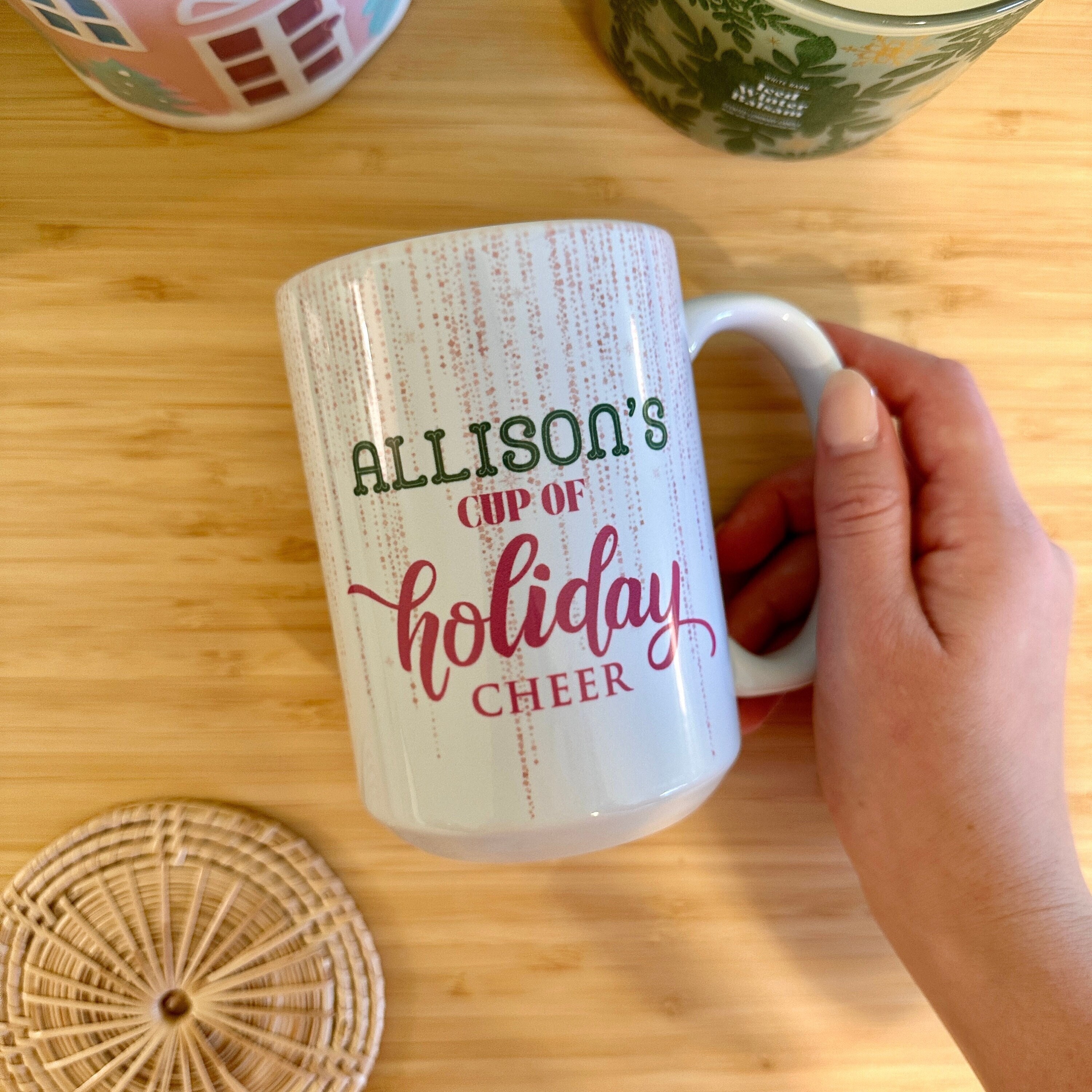 Christmas Mug Personalized Cup of Holiday Cheer Mug Custom - Etsy