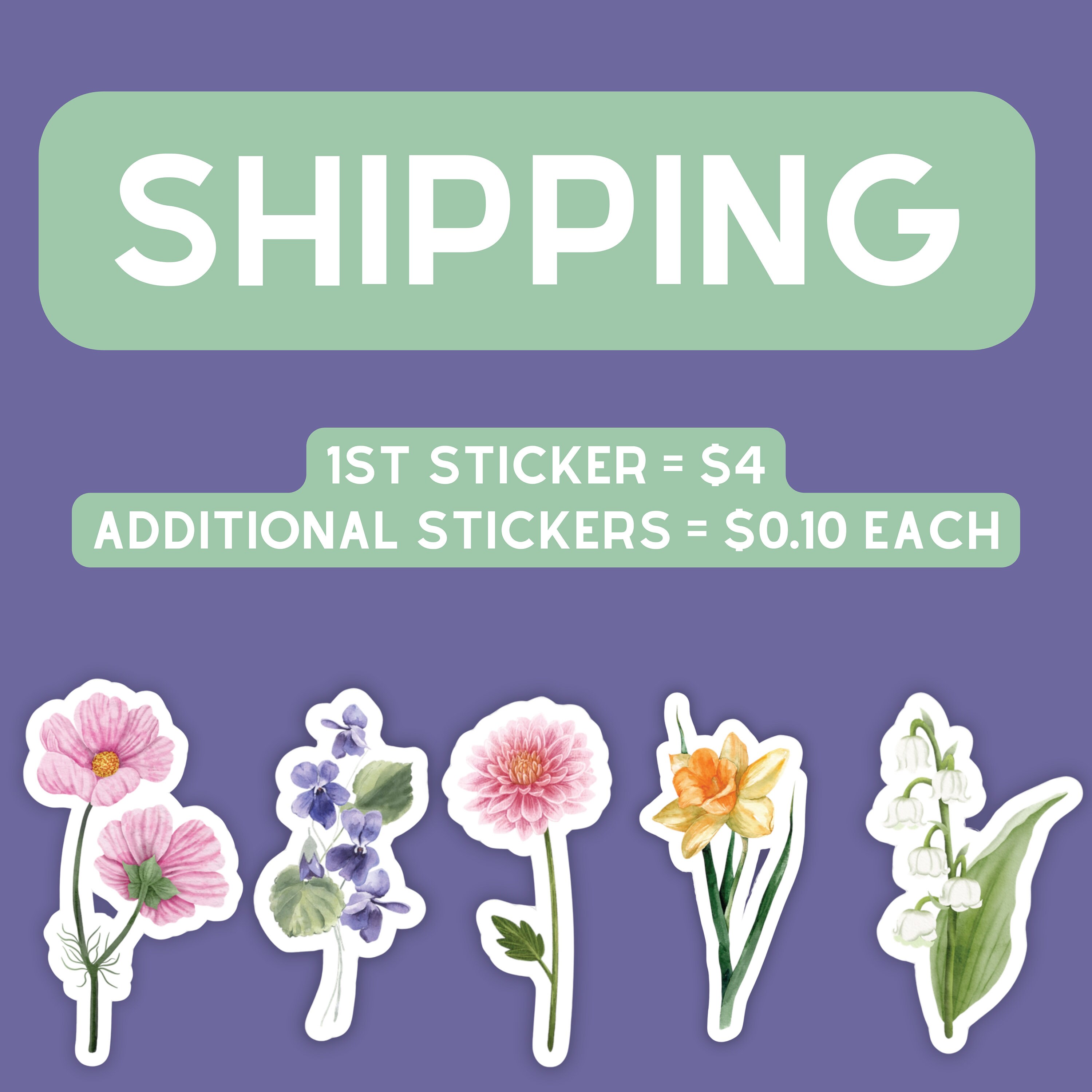Birth Flower Sticker Baby Shower Gift Newborn Sticker New Mom Sticker ...