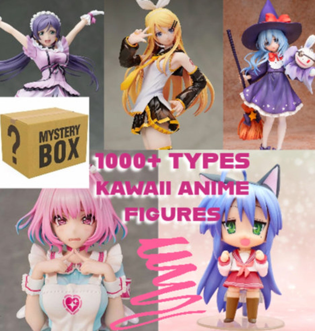 1000 KINDS of Mystery Box Anime Figure Kawaii Girl PVC Action Figure ...