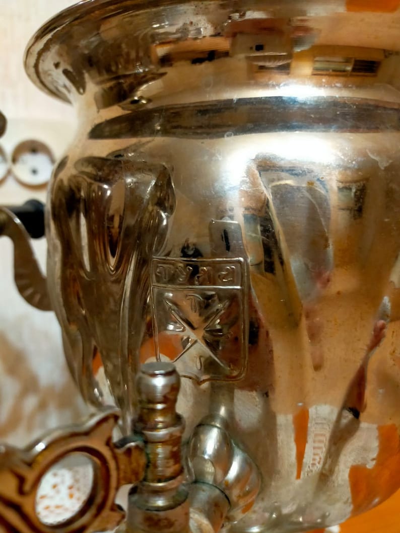Vintage Samovar-electric Soviet Samovar, Russian Teapot, Nickel Plated ...
