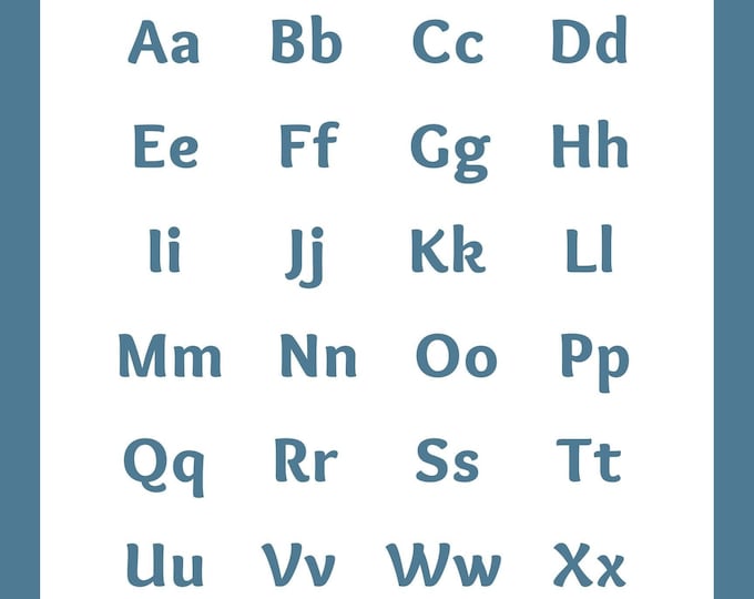 Alphabet Chart - Etsy Canada