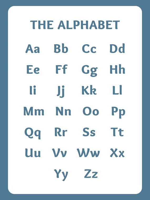 Simple Alphabet Charts