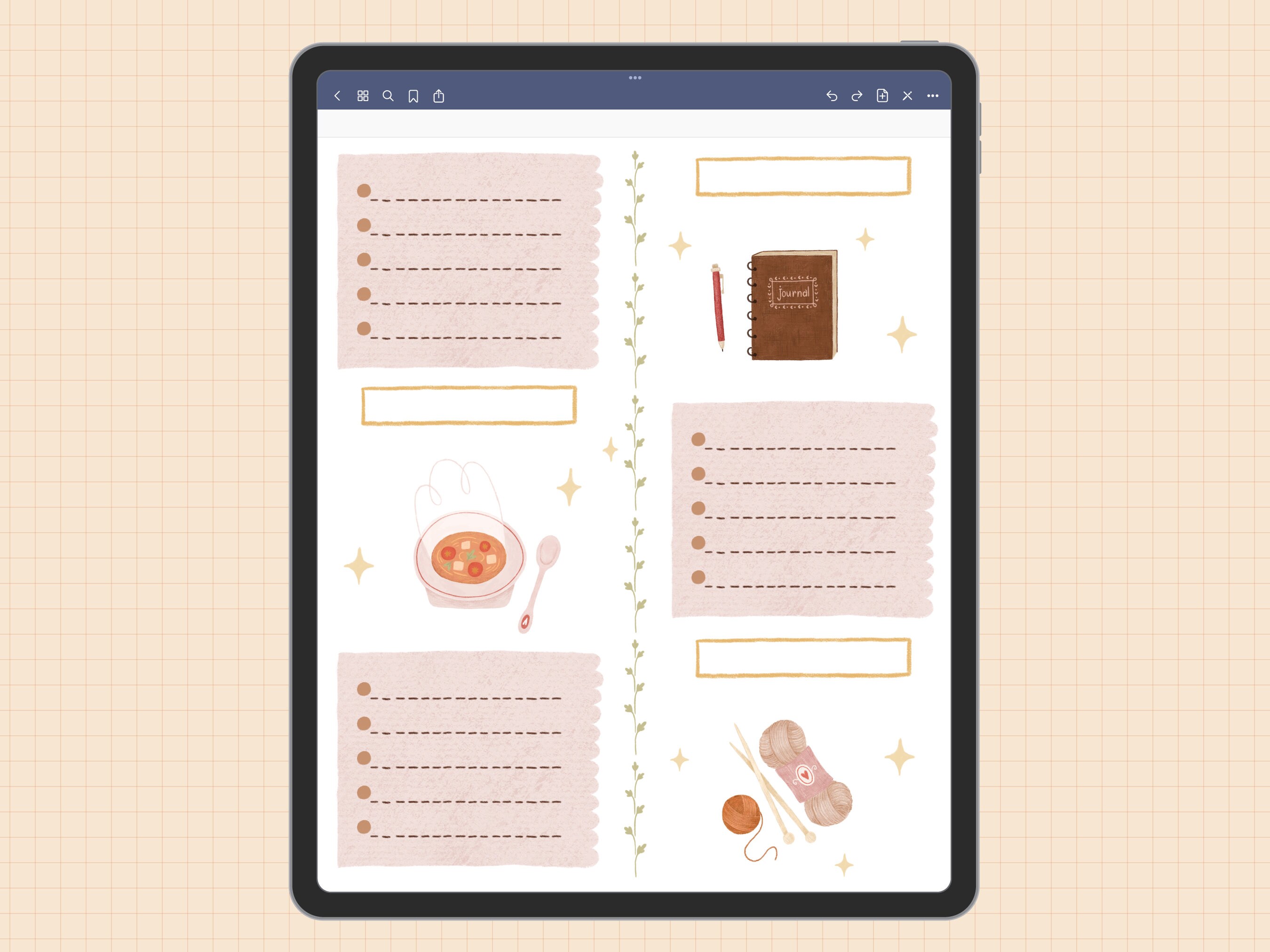 Cute Hand-drawn Digital Stickers. Cozy Home Digital Stickers. - Etsy