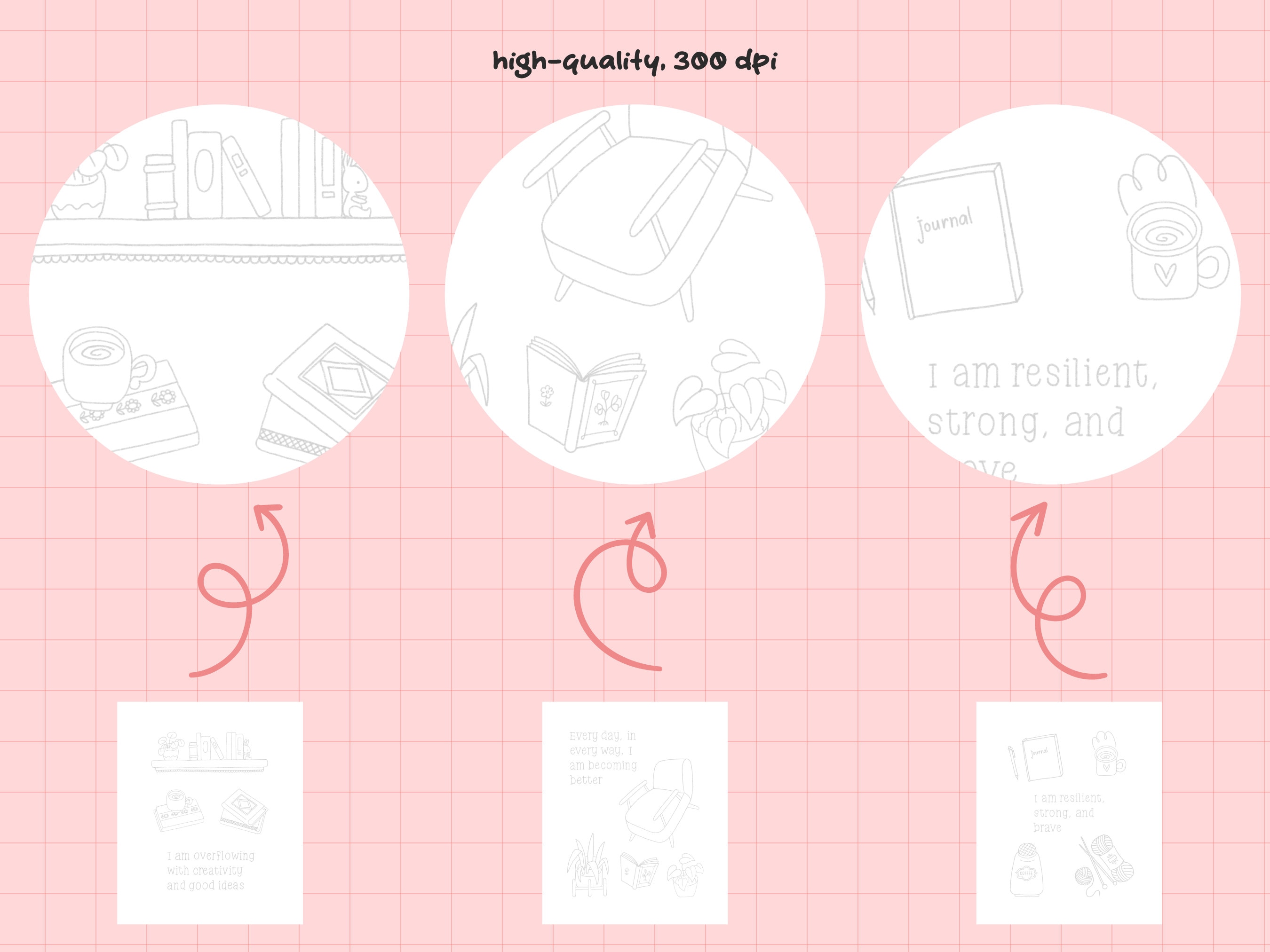 Doodles Tracing Procreate Workbook Mindful Coloring Pages Tracing ...