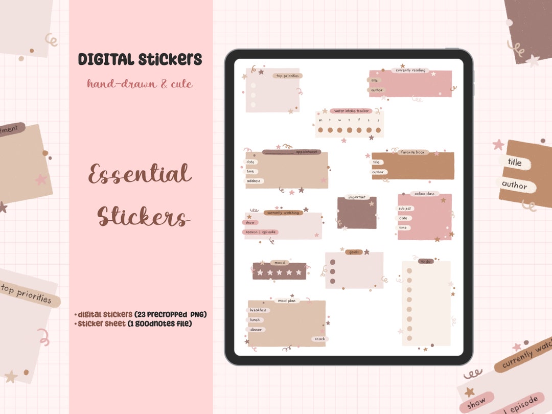 Digital Stickers Cute Digital Planner Sticker Essential Sticker ...
