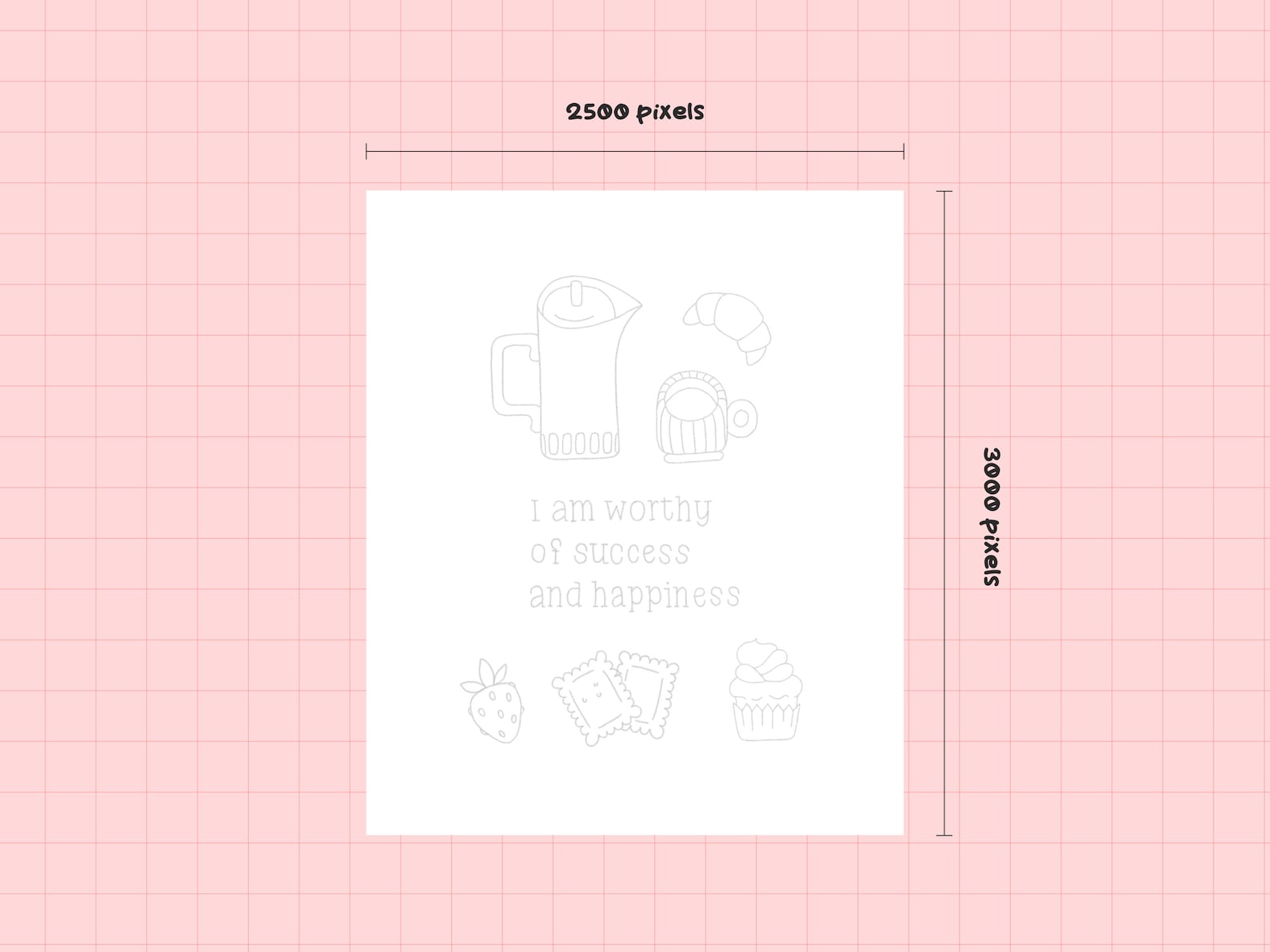 Doodles Tracing Procreate Workbook Affirmations Coloring Pages Positive ...