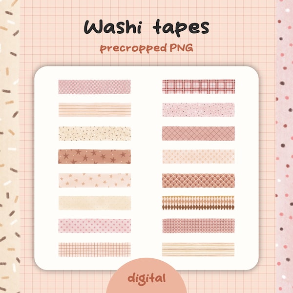 Digital Washi Tape - Etsy
