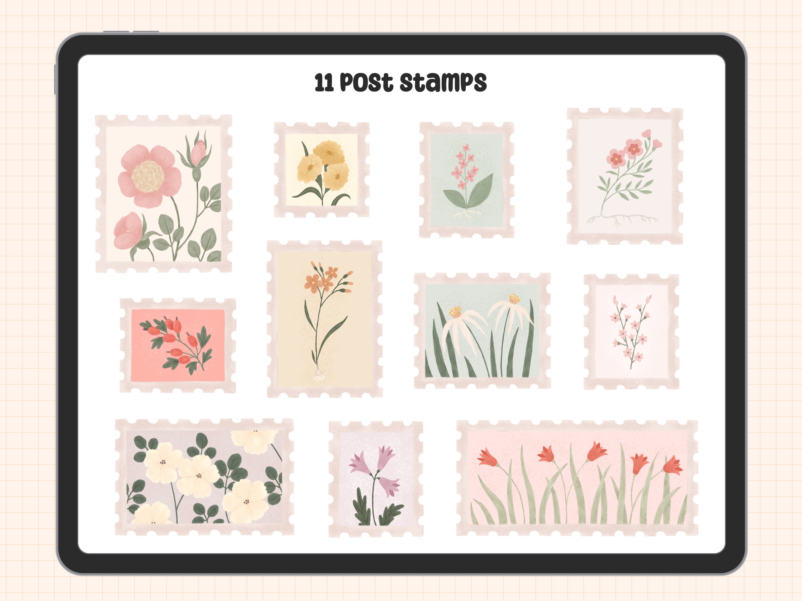 Digital Stickers Cute Digital Planner Sticker Post Stamps Sticker ...