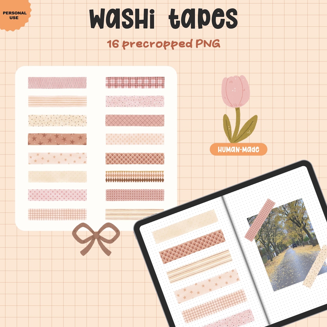 Digital Washi Tape Digital Stickers Cute Digital Washi Tape Goodnotes ...