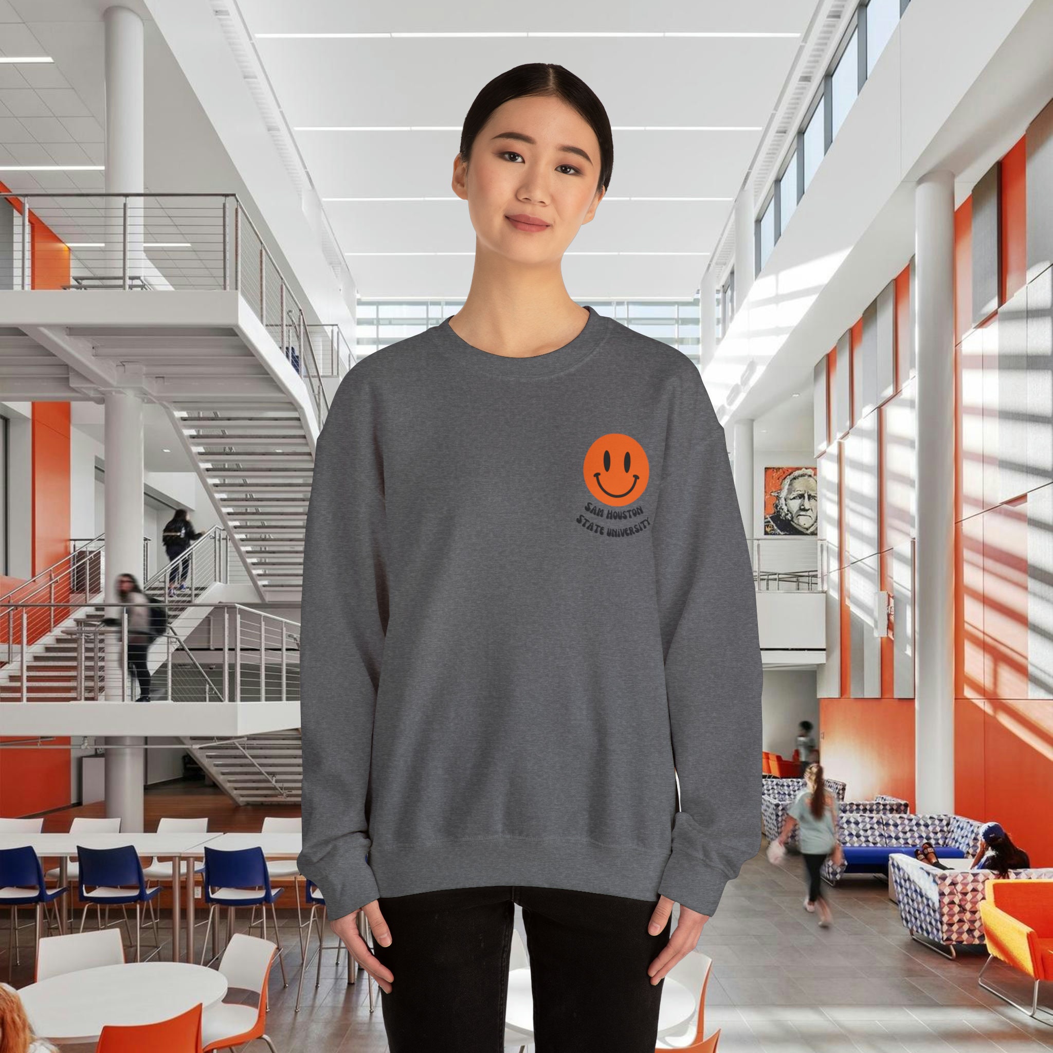 SHSU Sam Houston State University Smiley Face Sweatshirt - Etsy