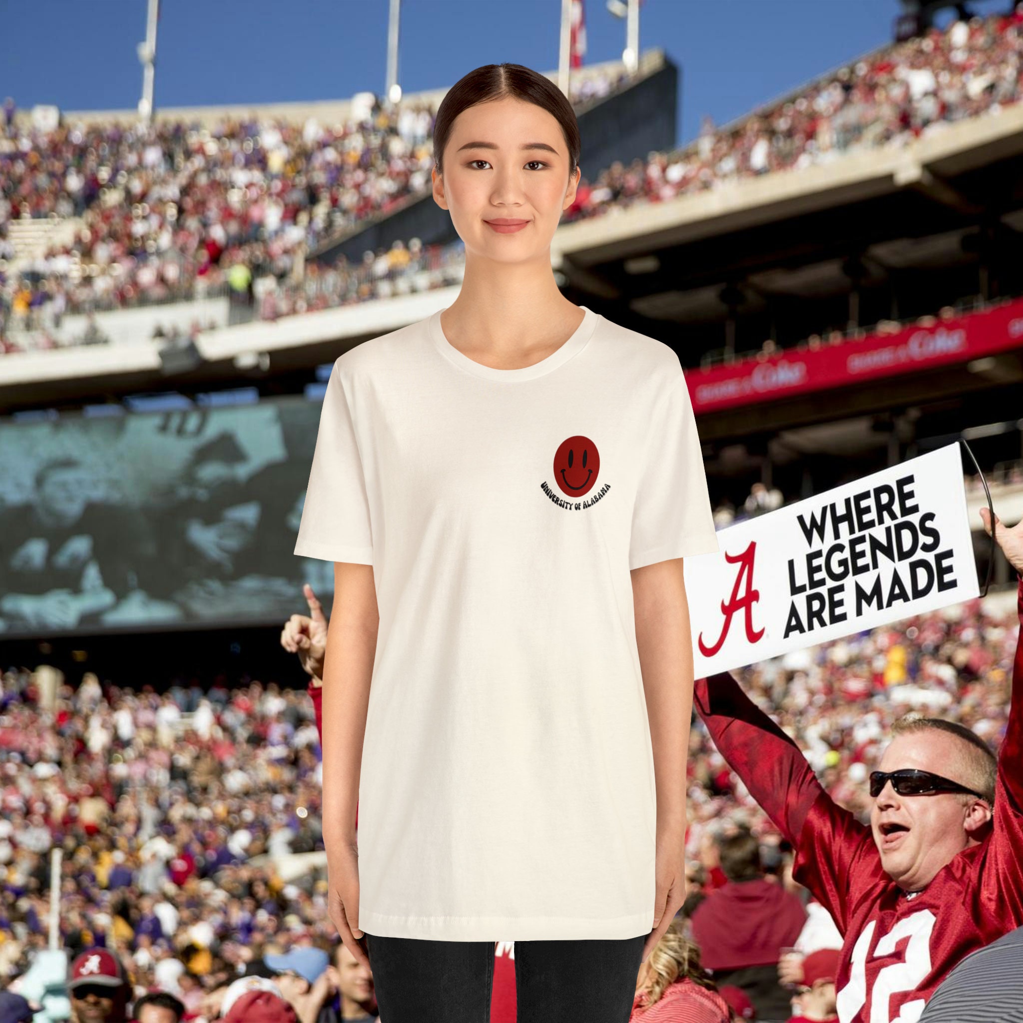 University of Alabama Roll. Tide Roll Smiley Face T-shirt - Etsy