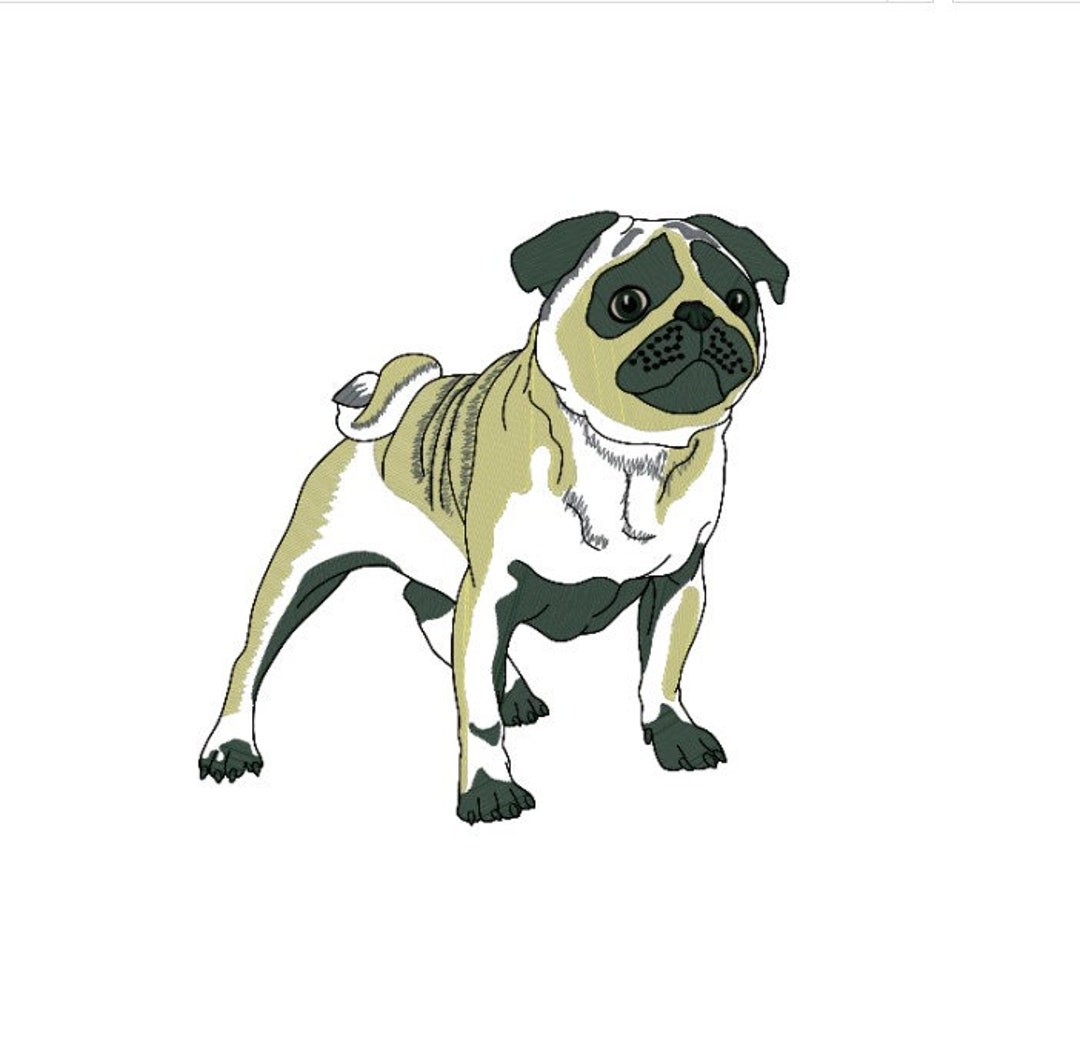 Stickdatei *MOPS-DOODLE* - Etsy.de