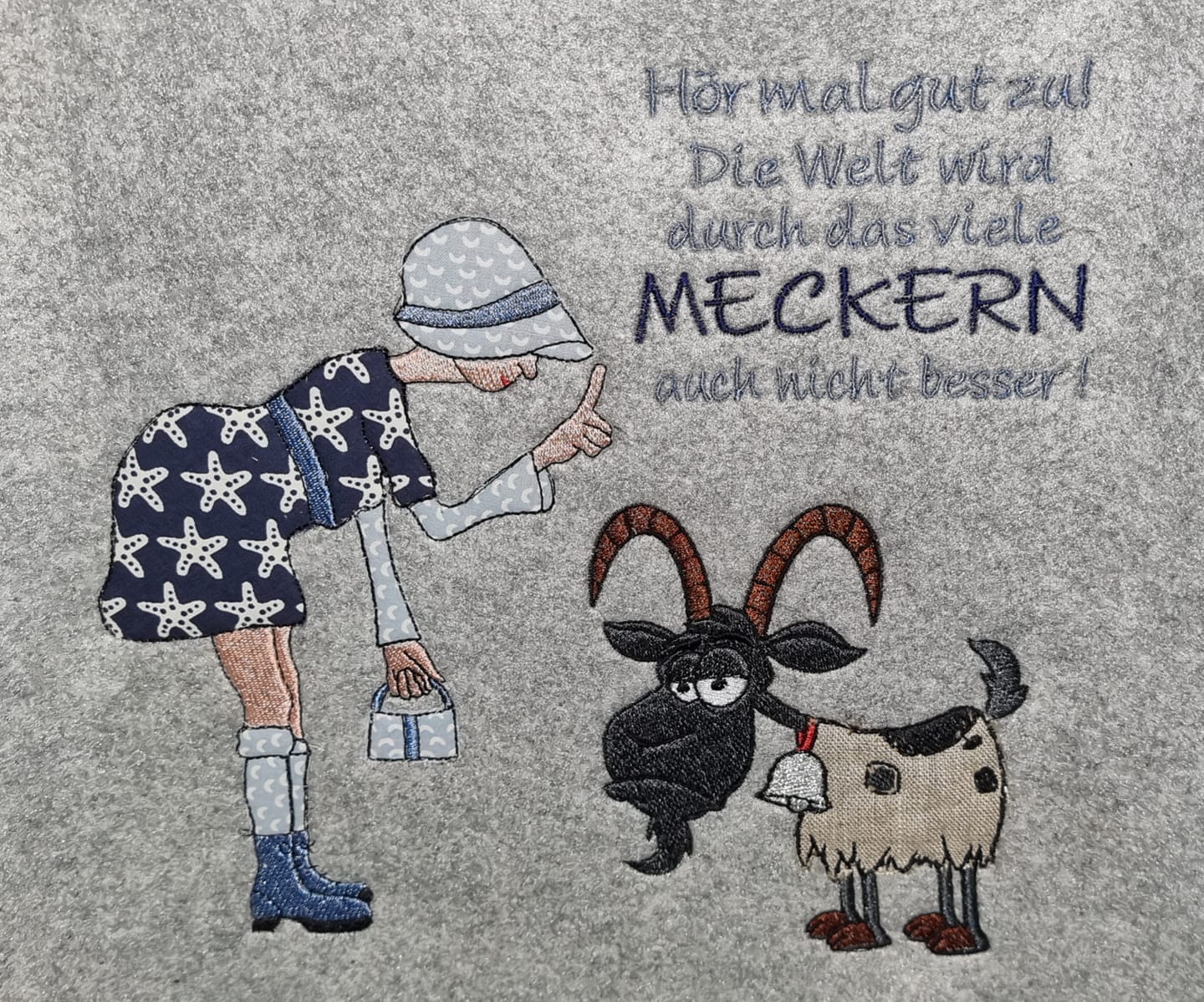 Stickdatei Meckern - Etsy.de