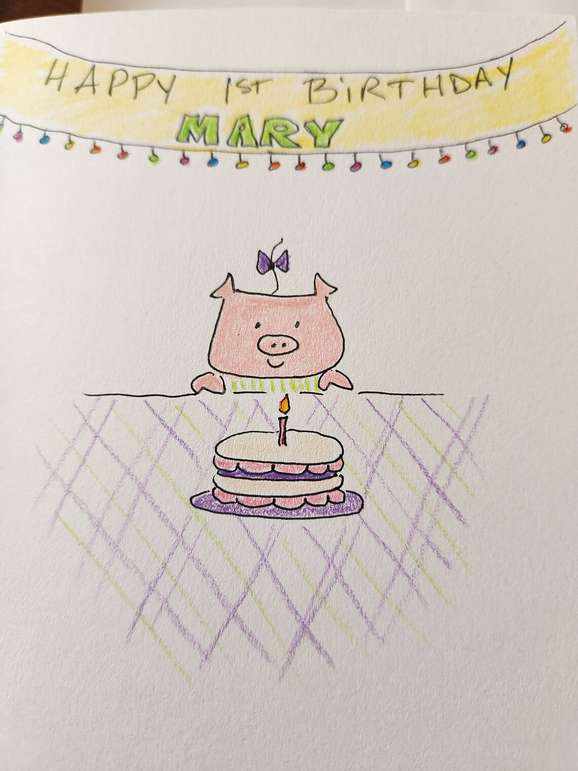 Pig Card - Etsy