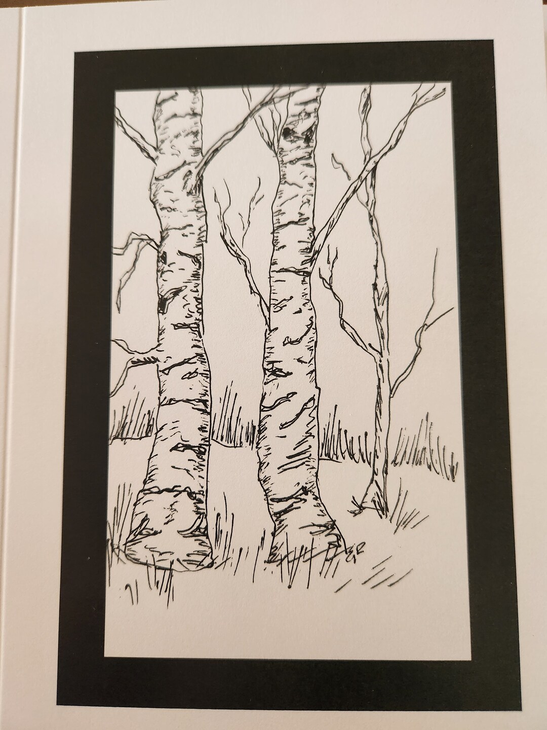 Birch Tree Card - Etsy