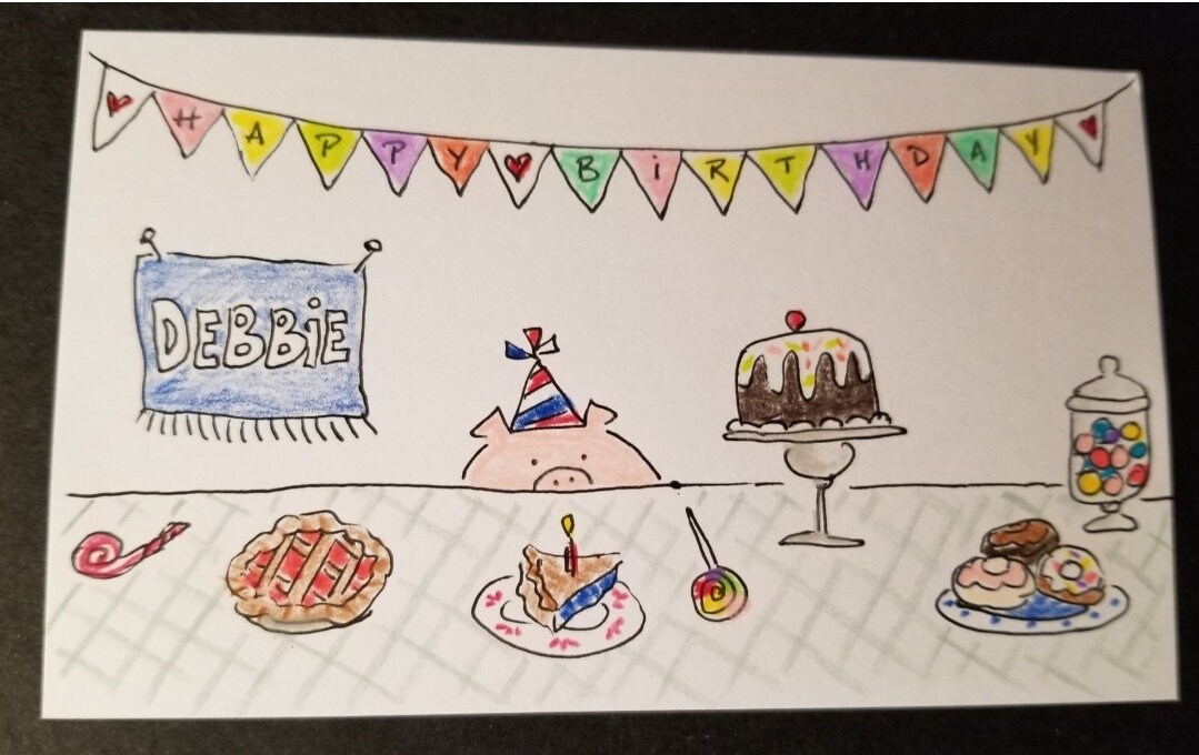 Pig Card - Etsy