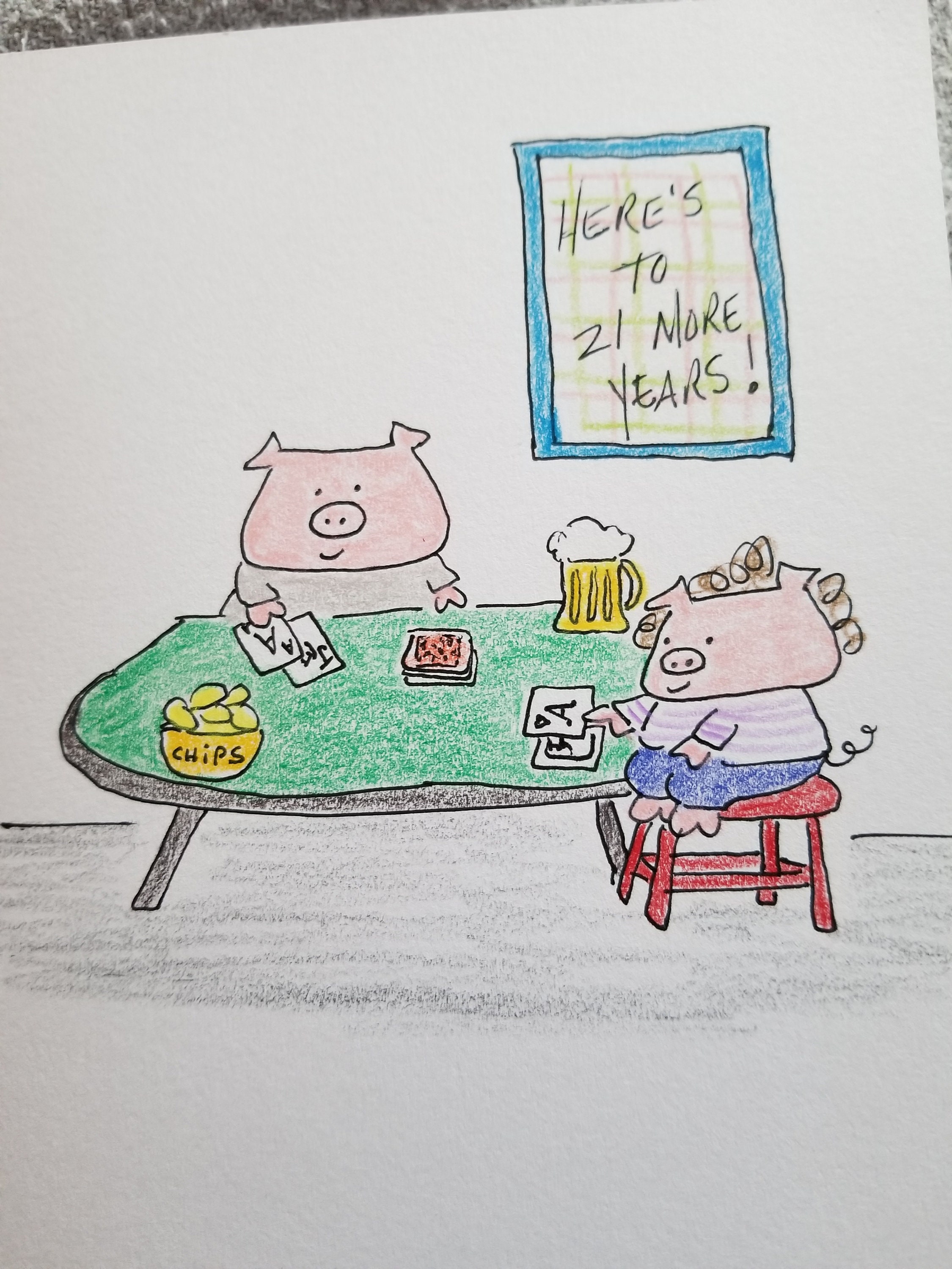 Pig Card - Etsy