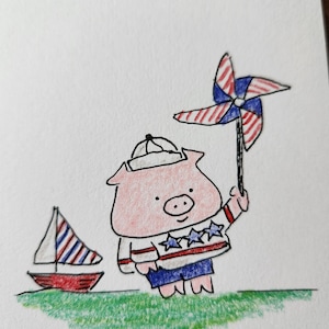 Pig Card - Etsy