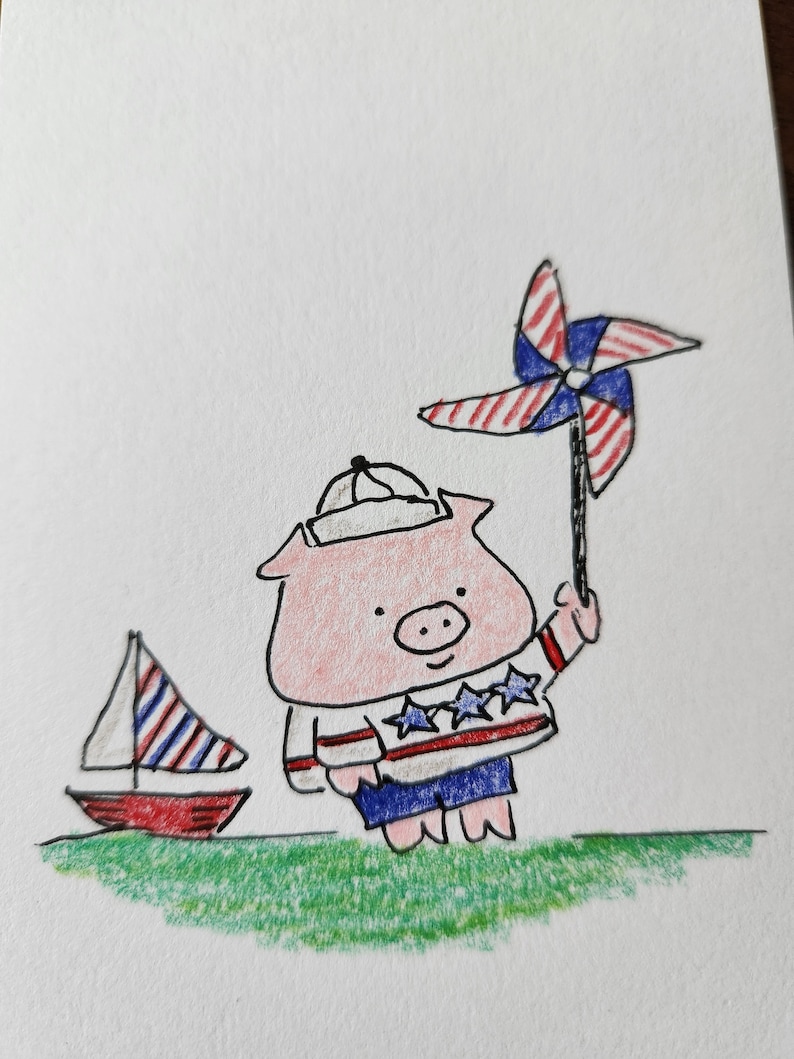 Pig Card - Etsy