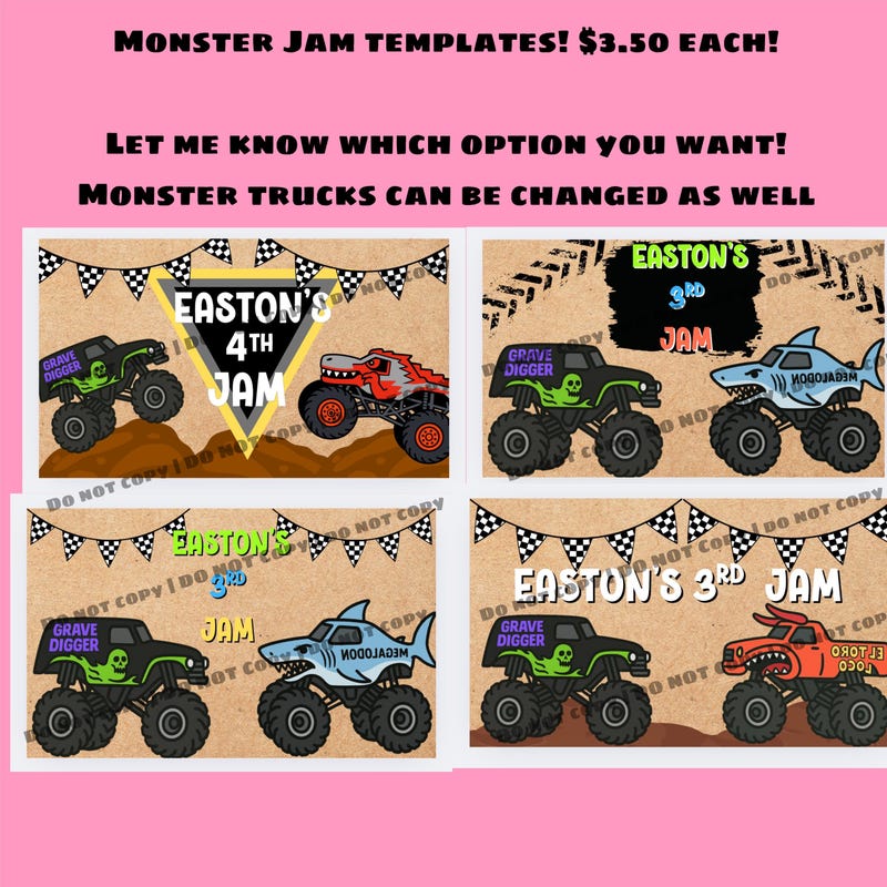 Monster Truck Banner - Etsy