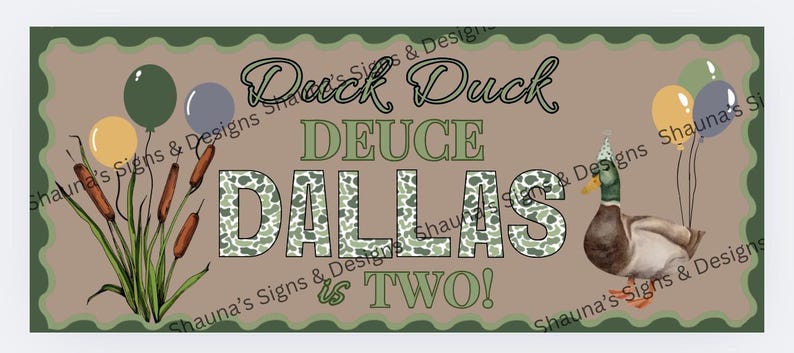 Duck Birthday Banner Template | Digital Download | Banner Mockup - Etsy