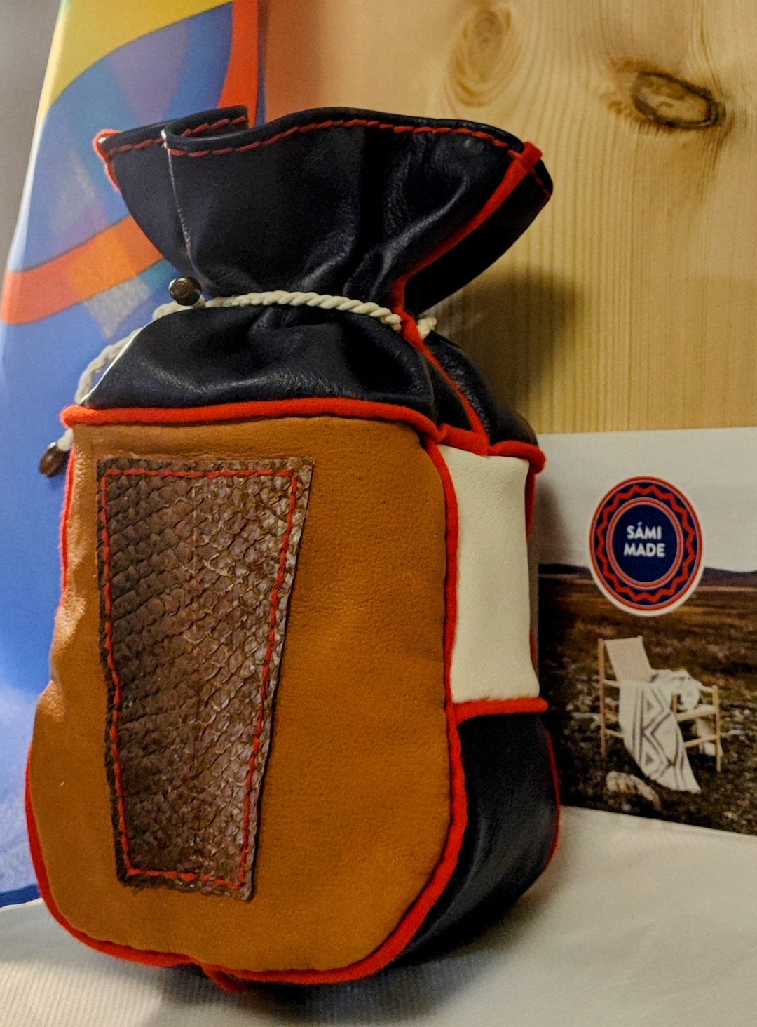 Unique Sámi Coffee Bag Made of Reindeer Skin and Seal Salmon Leather - Etsy