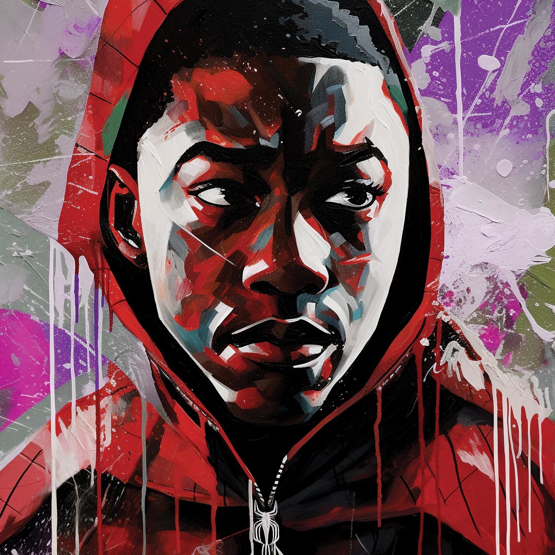Miles Morales Portrait Digital Painting Art Print Limited - Etsy